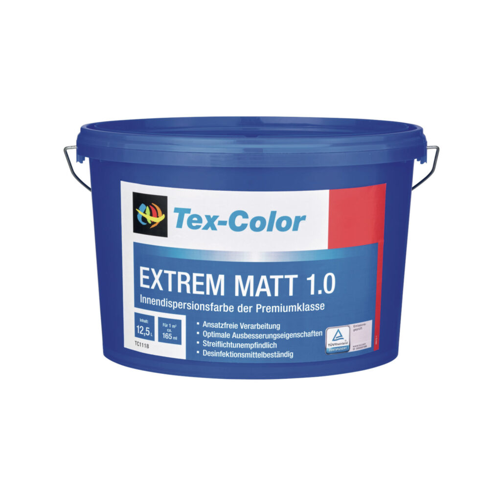 Tex-Color Wandfarbe Extrem Matt 1.0 Weiß – Kuhn Bauzentrum Nachf. GmbH